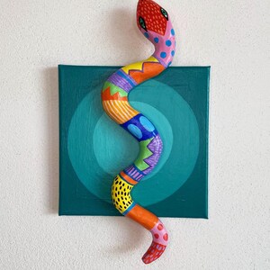 Handmade - Original - Paper Mache - Snake - Wall Hanging - Etsy