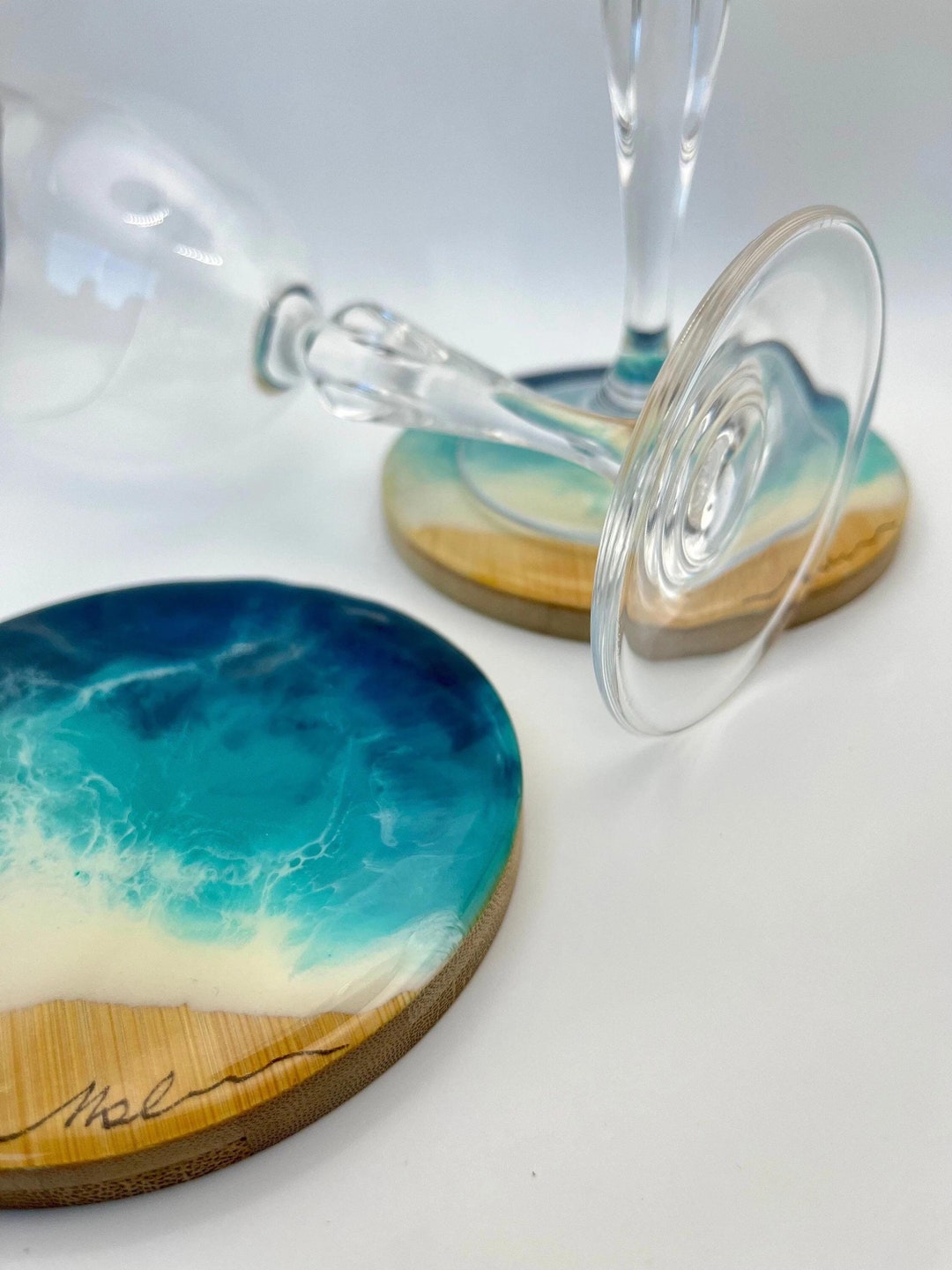 Sea Coasters in Resin and Wood - Etsy