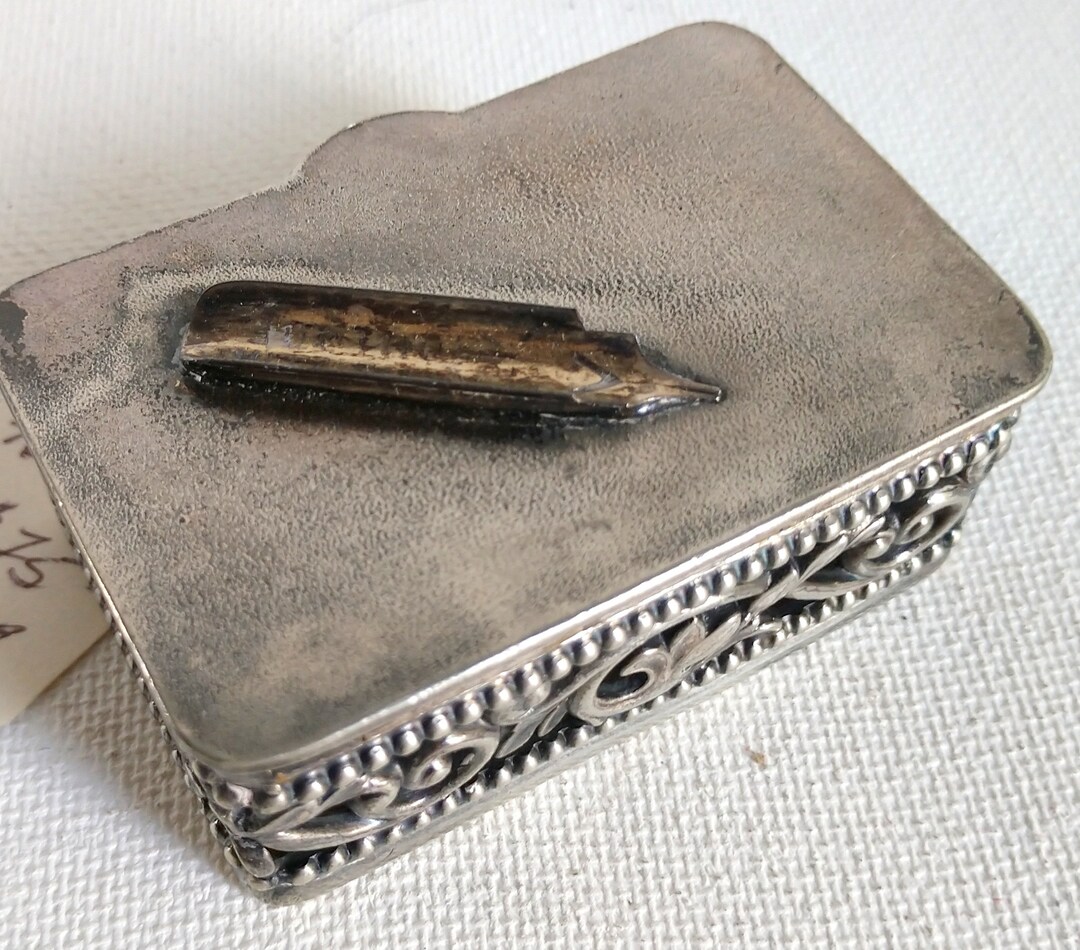 Antique Silver Plate Nib Box 1800s - Etsy