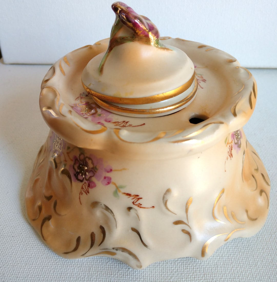 Antique Gorgeous Porcelain Inkwell Chinese Large - Etsy