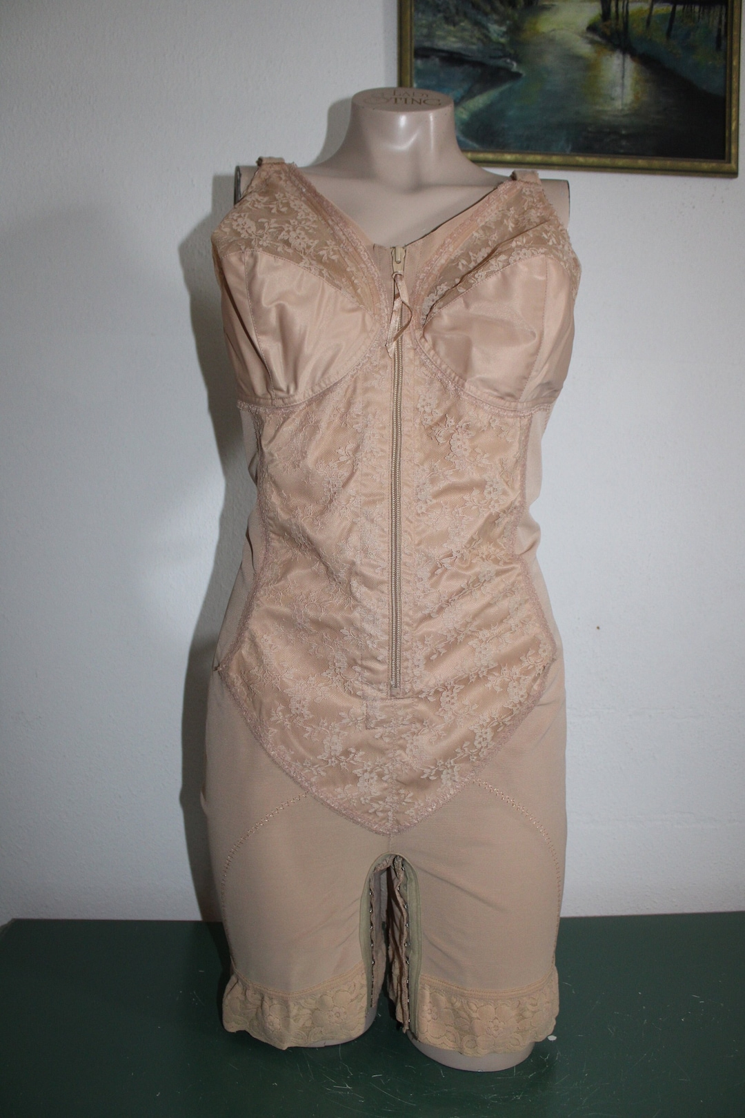 Vintage 90's Womens All-in-one Nylon Girdle by Belcor Spain Sz 44B/100B ...