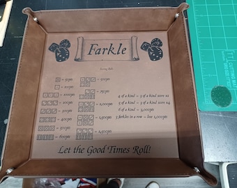 Custom Leather Farkle Tray and Dice Cup - Etsy
