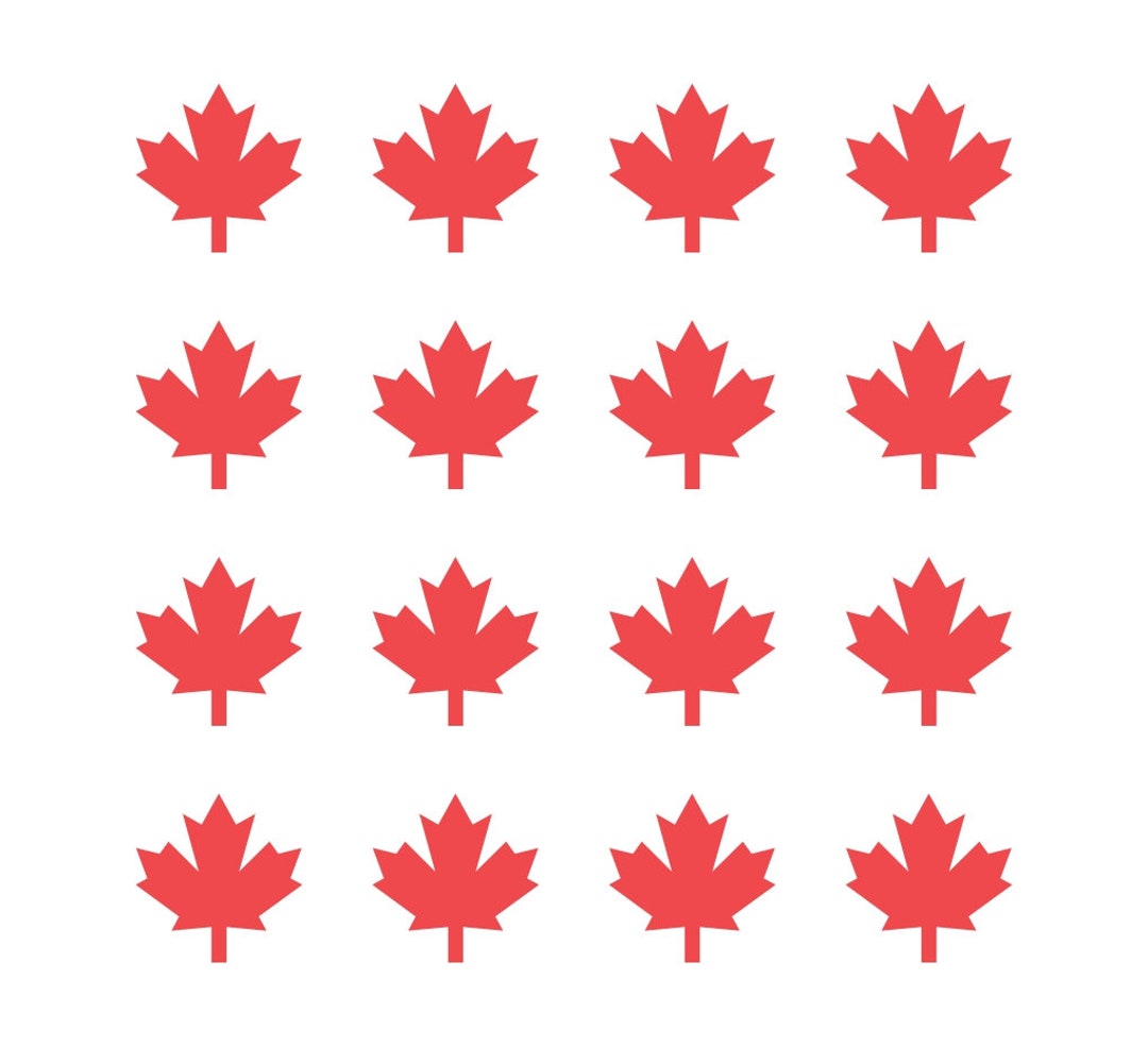 Canada Maple Leaf (16) 1"x1" Kiss-cut Vinyl Decals Sticker - Etsy