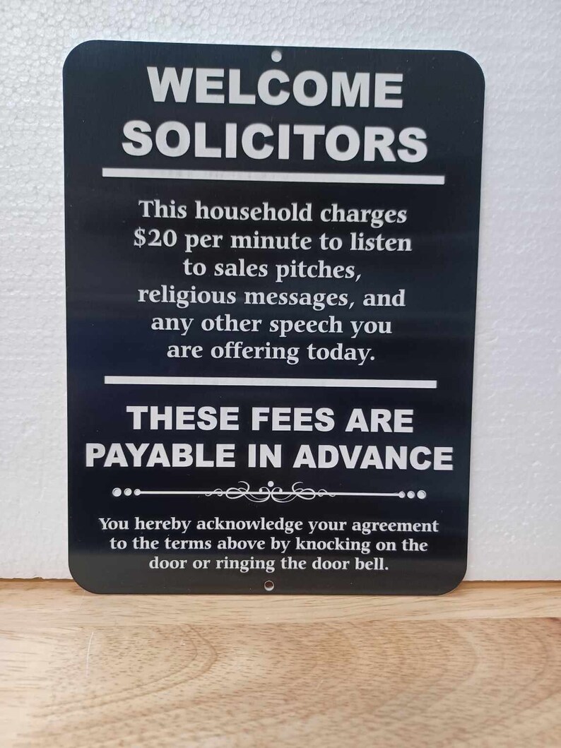 Welcome Solicitors Sign / Funny Sign - Etsy