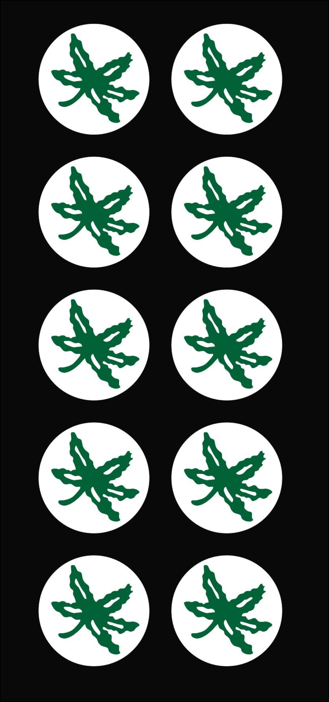 Ohio Buckeye Leaf (10) 2" Kiss-cut Vinyl Decals Sticker - Etsy