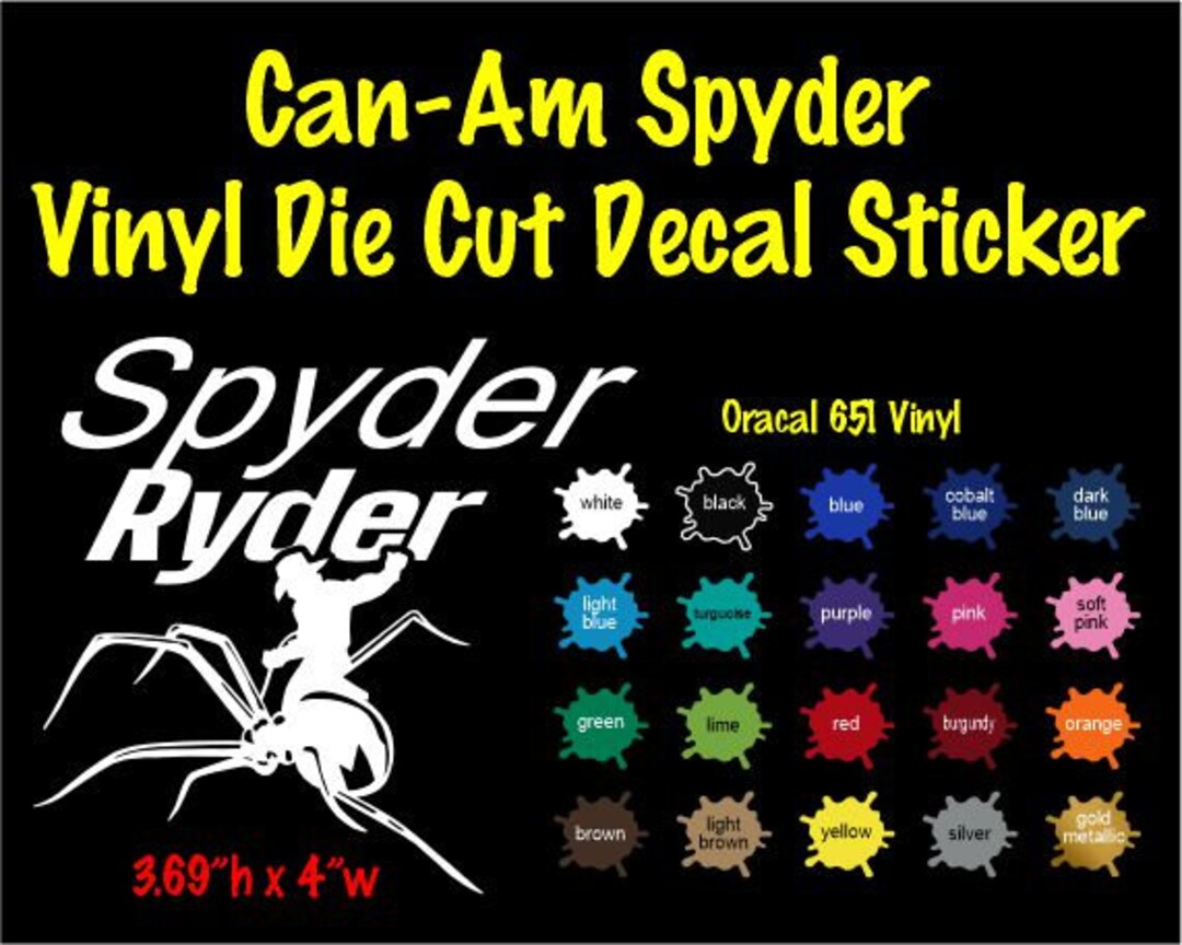 Can-am Spyder Rider Vinyl Die Cut Decal Sticker Size 3.69" X 4" - Etsy