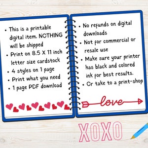 Valentine Hearts Treat, Snack or Goodie Bag Toppers PRINTABLE Hearts ...