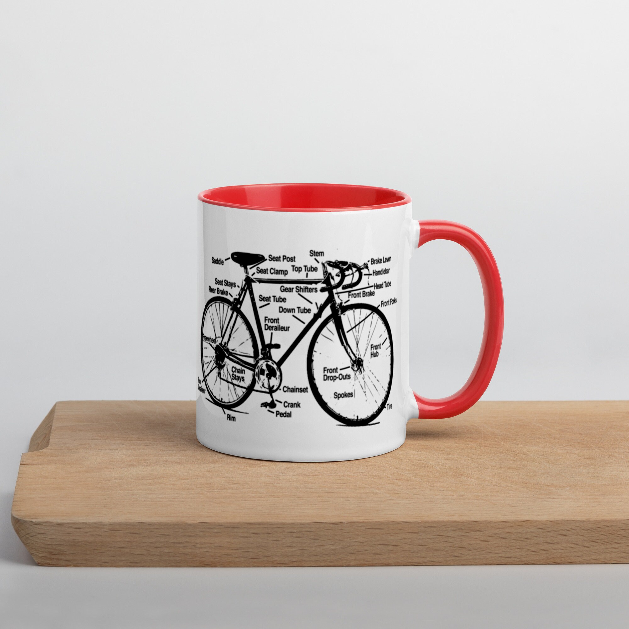 Racing Bike Diagram Bicycle Schematic Ceramic Coffee Mug / Tea Mug - Etsy