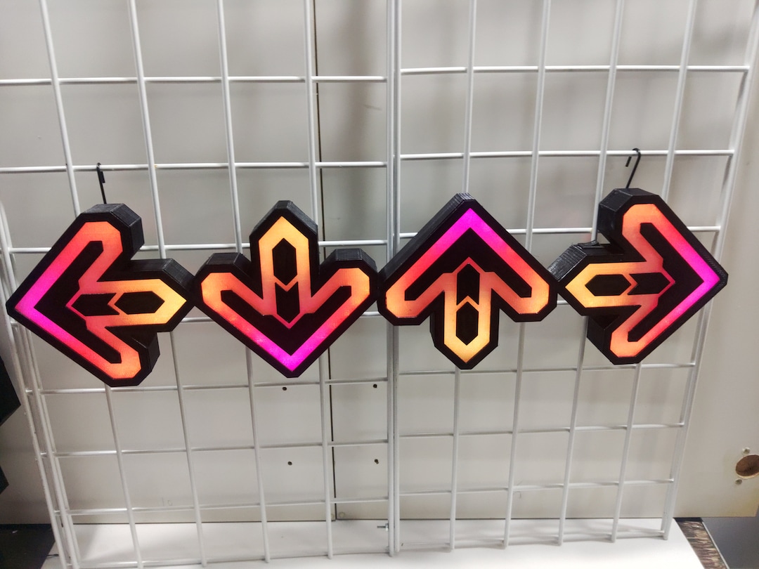 DDR Arrows Combined RGB Lamp - Bluetooth Controlled - USB-C or Battery ...