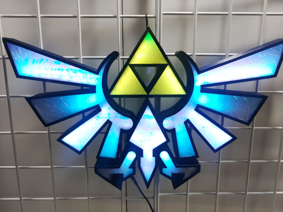 Zelda Triforce Emblem RGB Lamp - Bluetooth Controlled - Music Activated ...