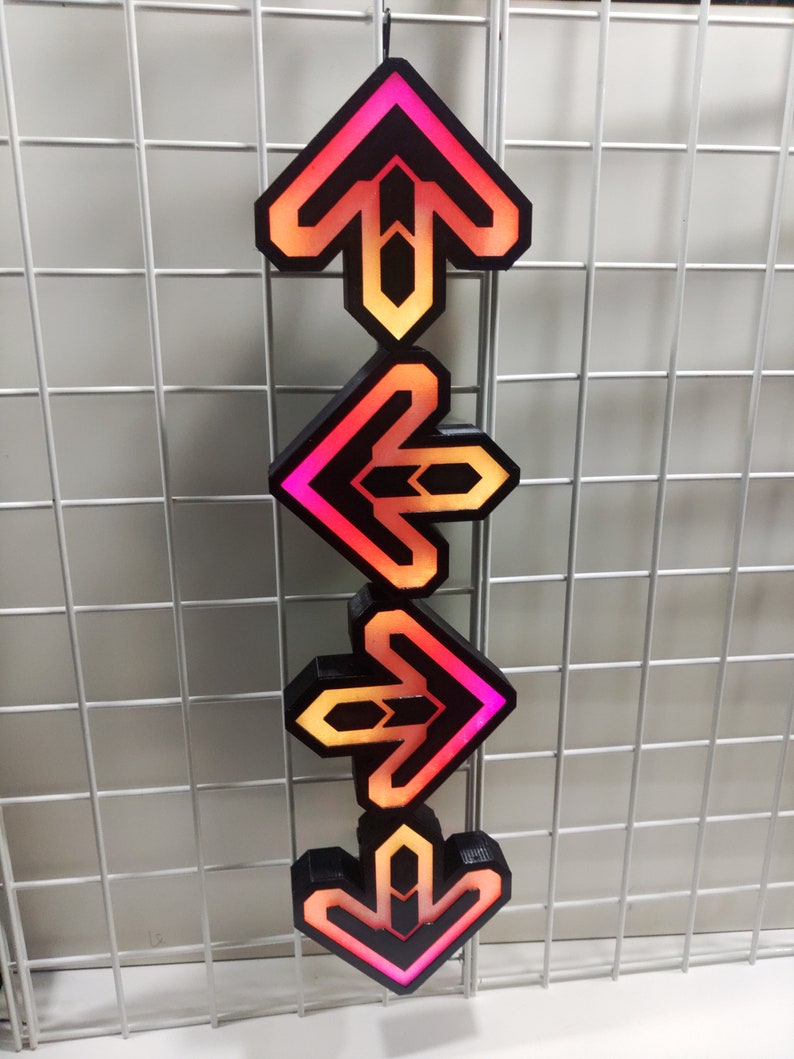 Lámpara RGB combinada DDR Arrows controlada por Bluetooth USB-C o ...