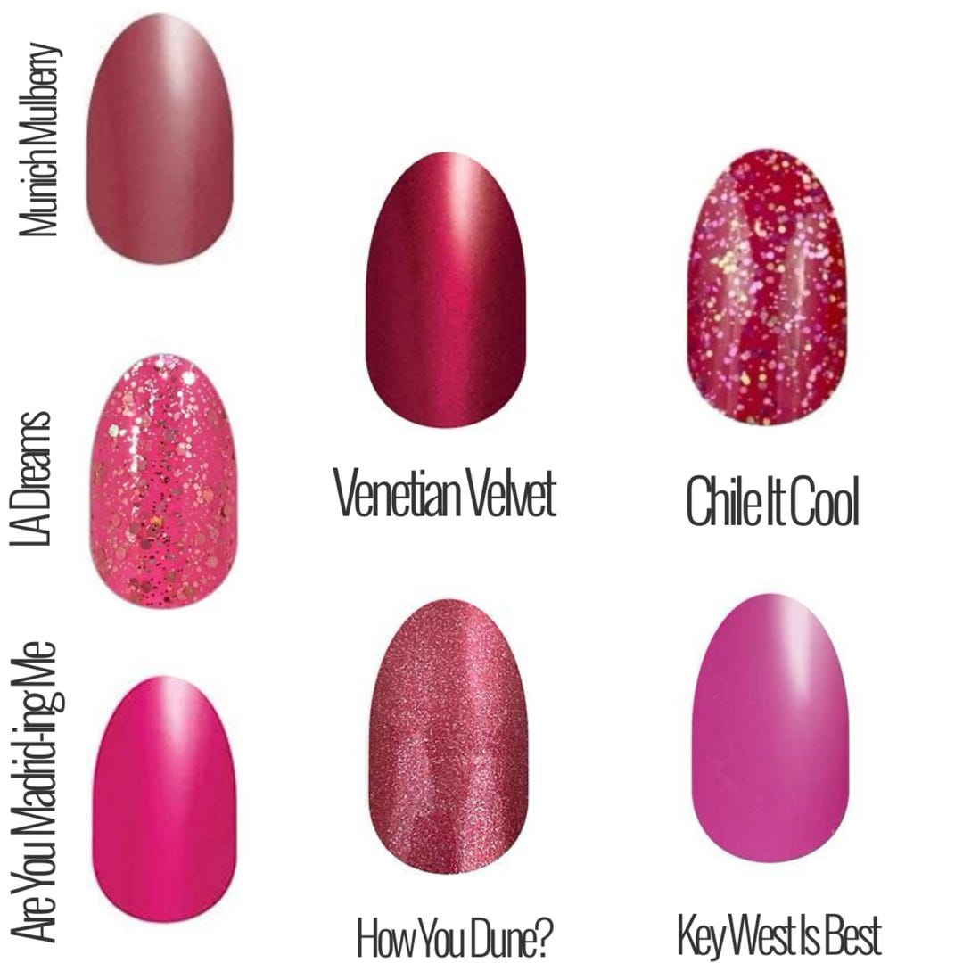 Color Street Nail Polish Strips Dark Pinks - Etsy