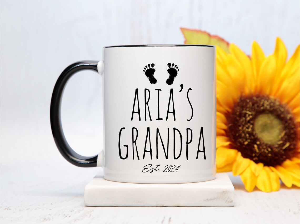 Personalized New Baby Mug, Custom Gift for Grandparents, Mama, Papa - Etsy