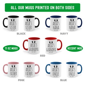 Personalized New Born Baby Mugs, Custom Mug Gift for Mama, Grandma ...