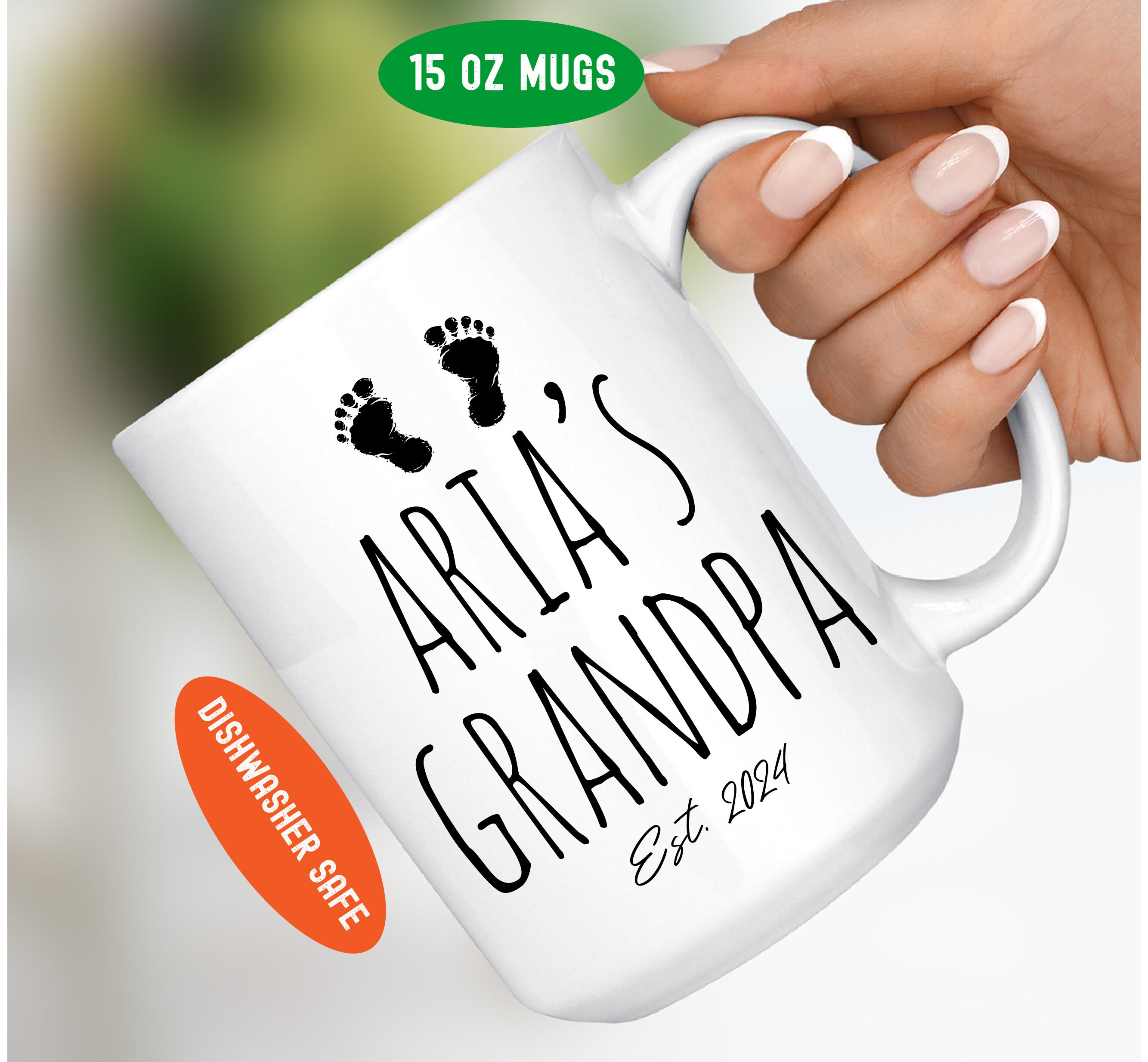 Personalized New Baby Mug, Custom Gift for Grandparents, Mama, Papa - Etsy