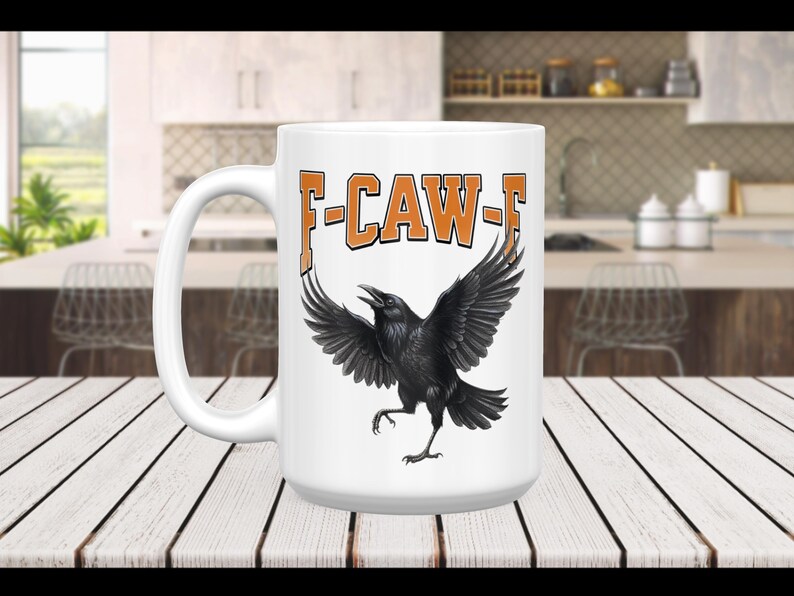 F-caw-f Funny Crow Humor Trending Meme Screaming Crow | F-CAW-F Crow ...