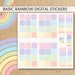 Pastel Digital Paper, Multi-colored, College Ruled, Lined Paper ...