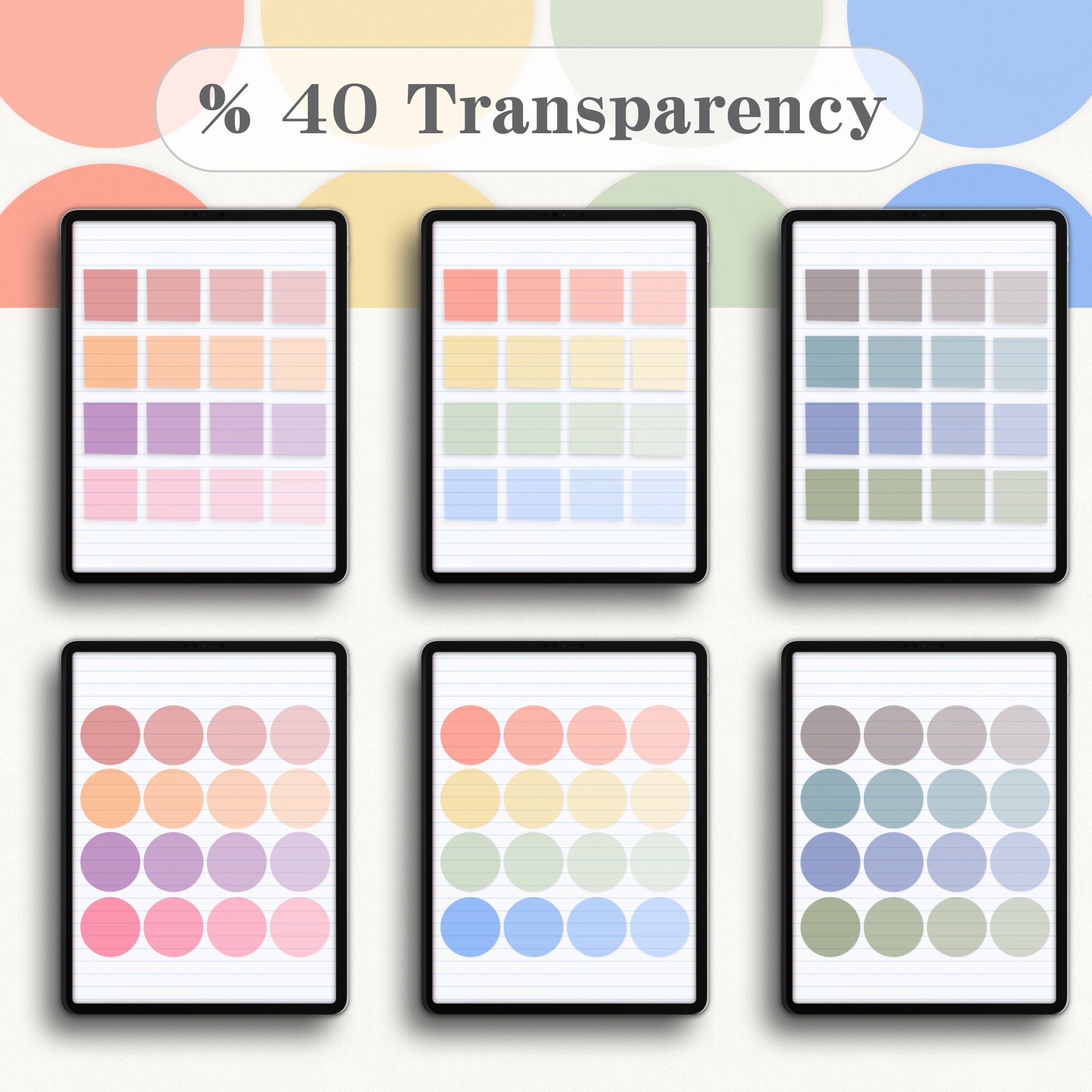 Transparent Minimal Digital Planner Stickers, Student Digital Sticky ...