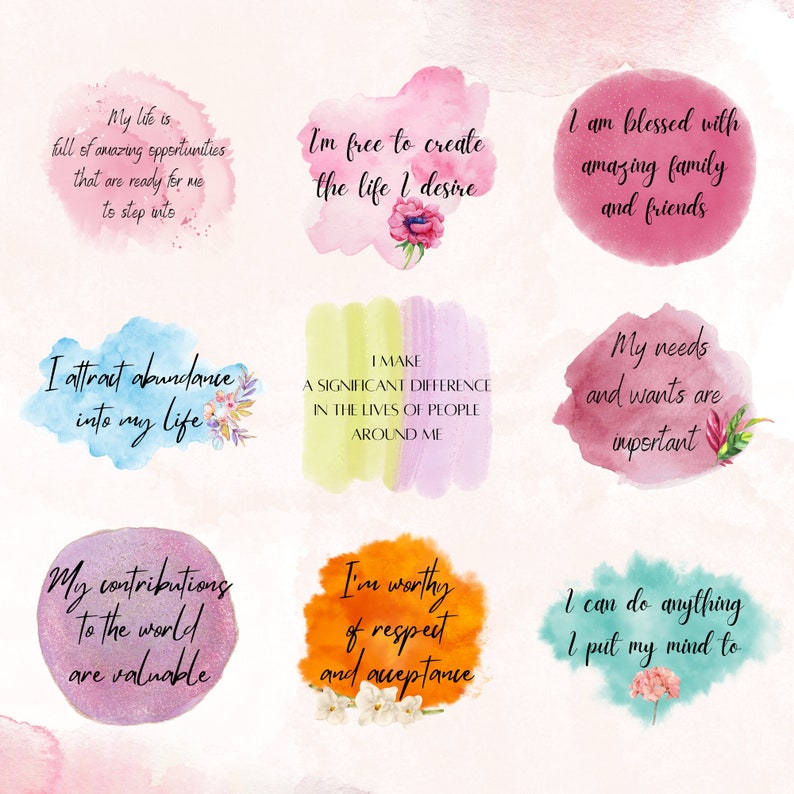 Goodnotes Daily Affirmation Stickers, Digital Planner Stickers ...