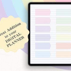 Transparent Digital Planner Stickers, Student Digital Sticky Notes for ...