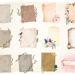 Digital Boho Goodnotes Sticker, Boho Sticky Notes PNG , Vintage PNG ...