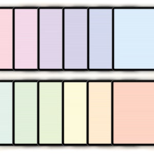 Pastel Digital Paper, Multi-colored, College Ruled, Lined Paper ...