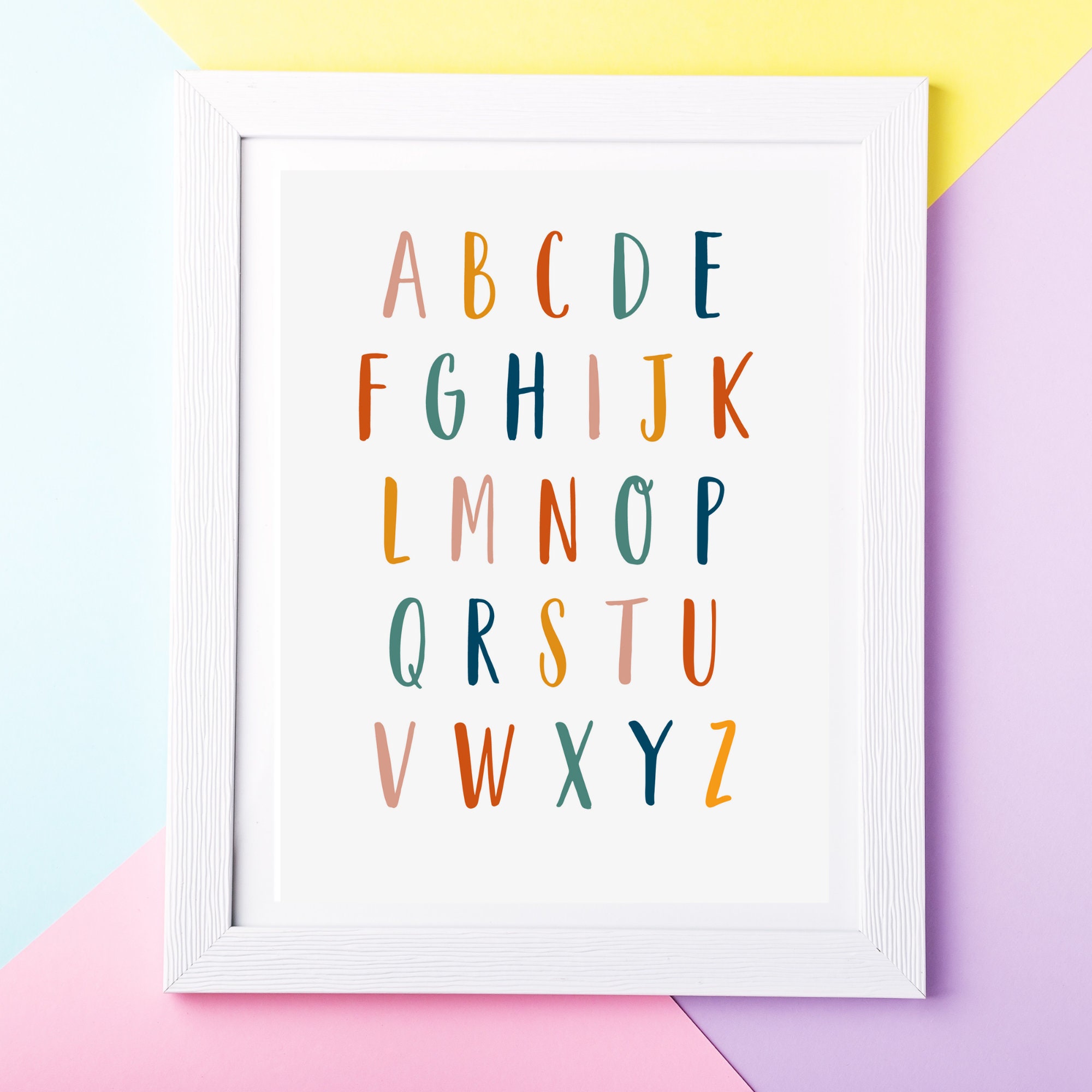 Alphabet, Abc Poster, Set of 2 Prints, 123 Print, Number Poster ...