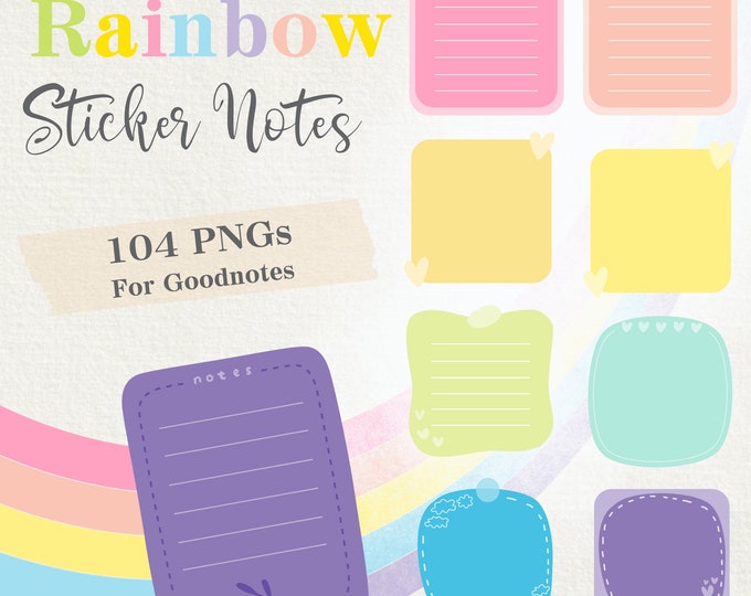 Digital Sticker Kit 161 PNG Stickers Sticky Notes Goodnotes Planner ...