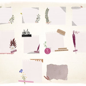 Digital Boho Goodnotes Sticker, Boho Sticky Notes PNG , Vintage PNG ...