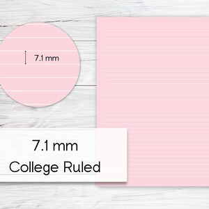 Pastel Digital Paper, Multi-colored, College Ruled, Lined Paper ...
