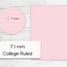 Pastel Digital Paper, Multi-colored, College Ruled, Lined Paper ...