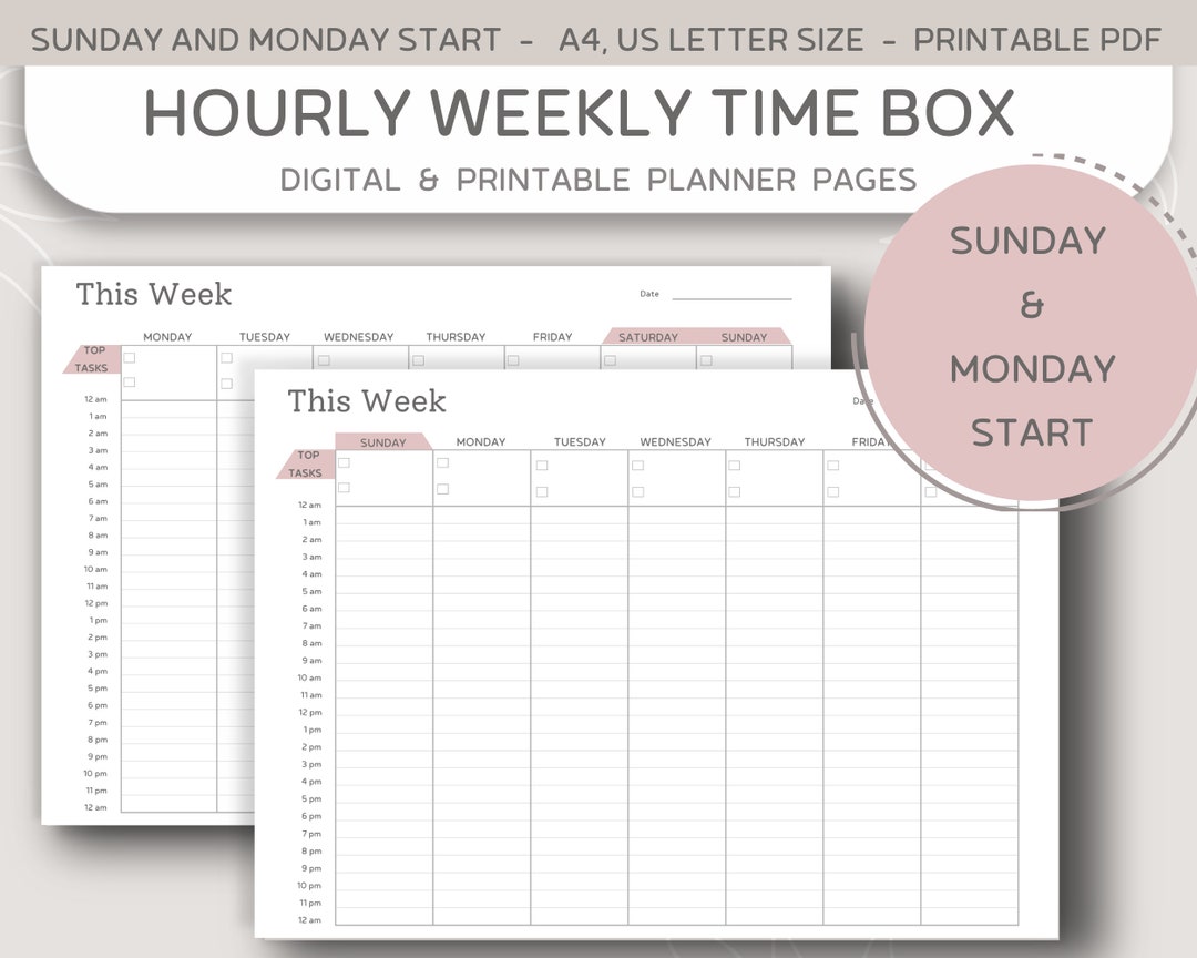 Goodnotes Digital Weekly Planner Time Blocking, Weekly Daily Planner ...
