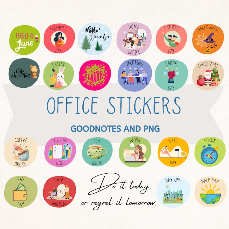 Digital Planner Stickers Pack for Work and Everyday Use - Goodnotes ...