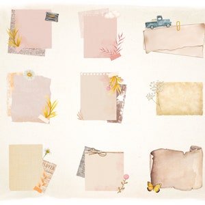 Digital Boho Goodnotes Sticker, Boho Sticky Notes PNG , Vintage PNG ...