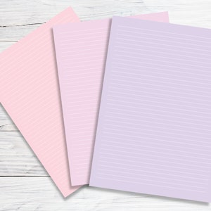 Pastel Digital Paper, Multi-colored, College Ruled, Lined Paper ...