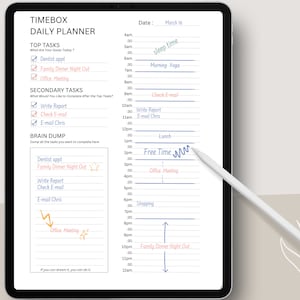 Goodnotes Digital Daily Planner Time Blocking, Daily Hourly Planner ...