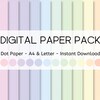 Pastel Digital Paper, Multi-colored, College Ruled, Lined Paper ...