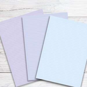 Pastel Digital Paper, Multi-colored, College Ruled, Lined Paper ...