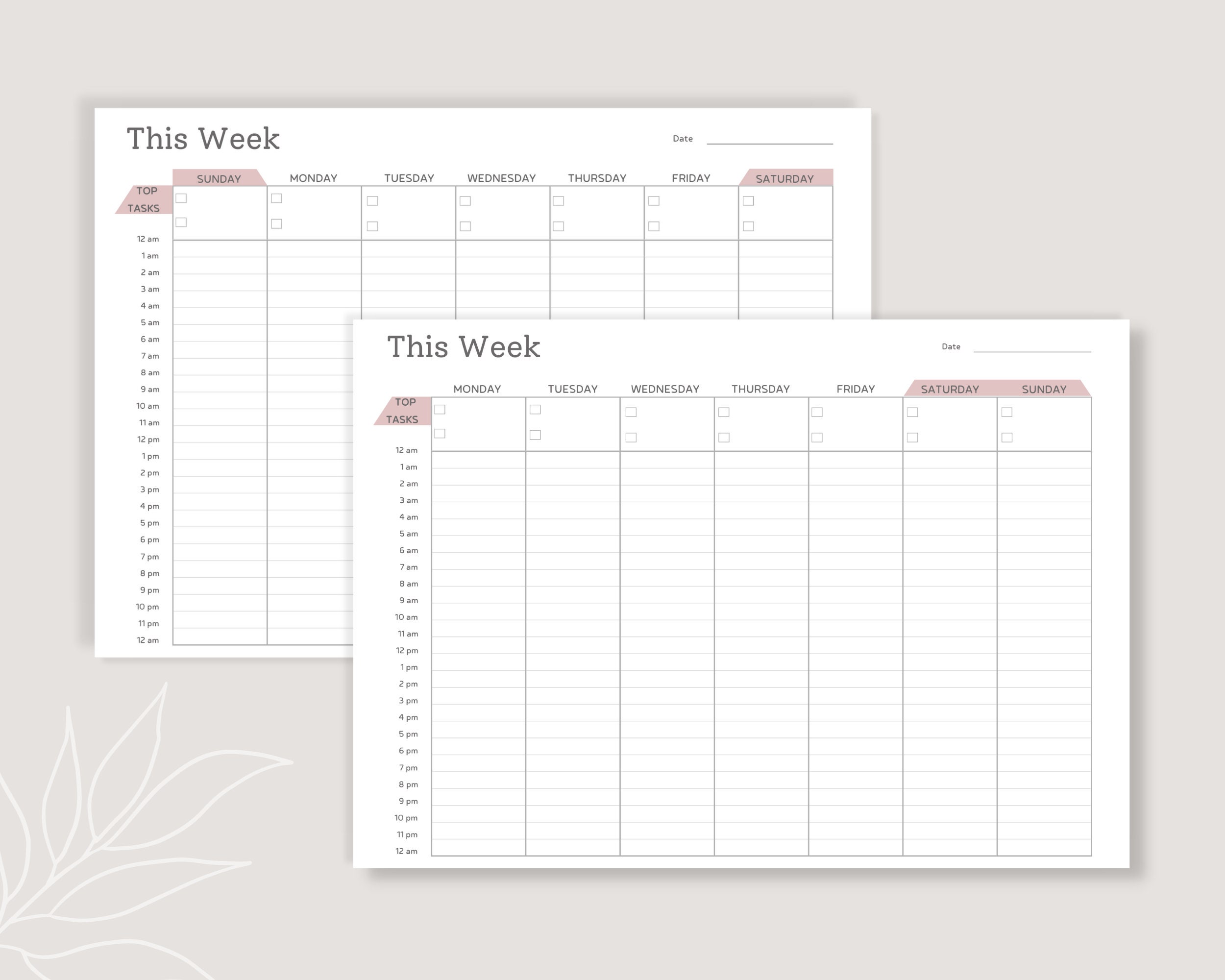 Goodnotes Digital Weekly Planner Time Blocking Weekly Daily - Etsy