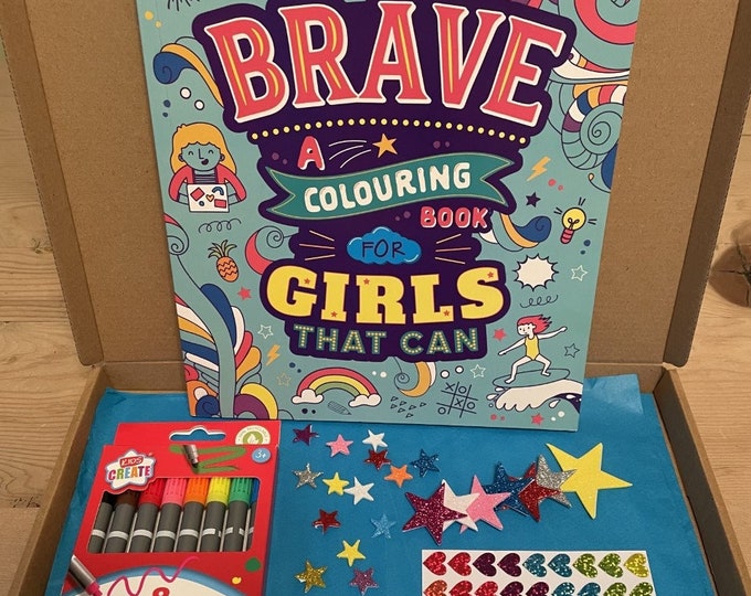 Girl’s Mindful Colouring Set, Brave Girls Colouring Book, Letterbox ...