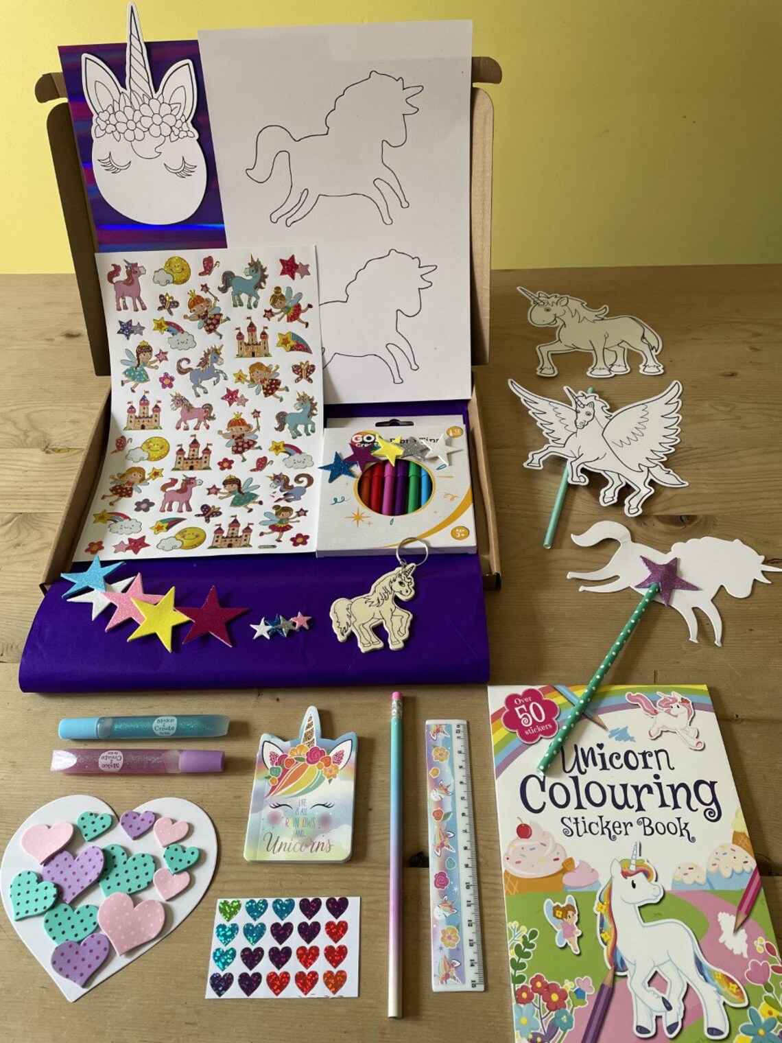 Unicorn Activity and Stationery Set Busy Box for Girls - Etsy UK