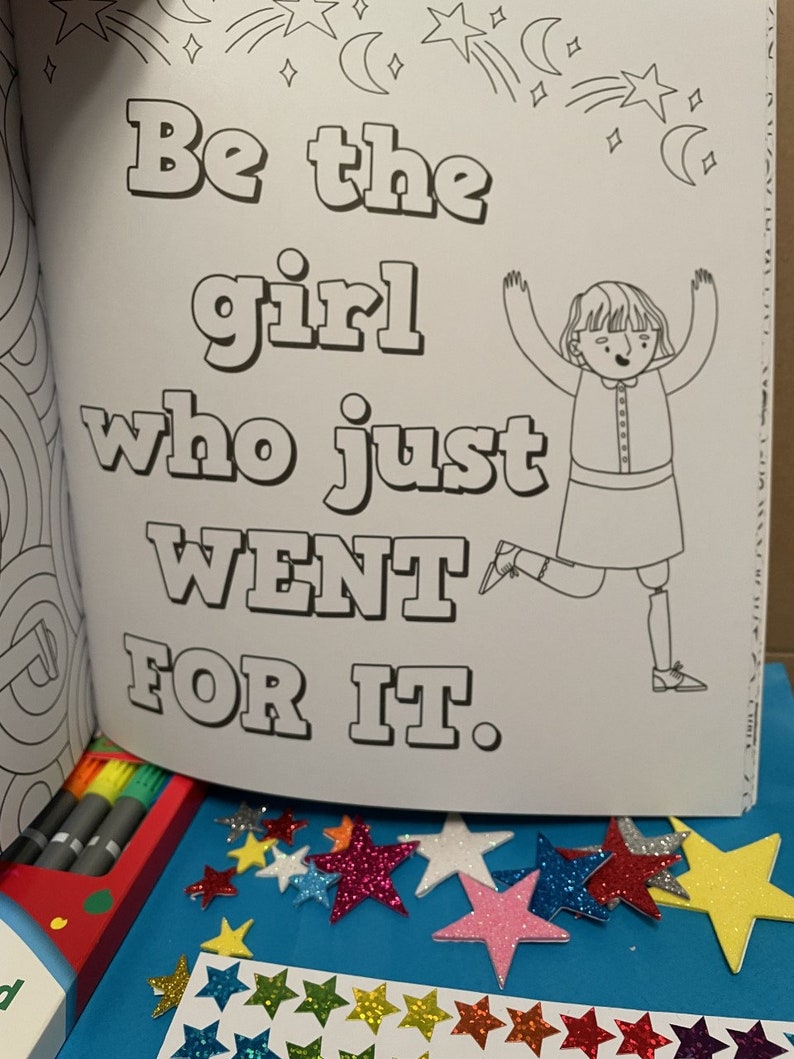 Girls Mindful Colouring Set, Brave Girls Colouring Book, Letterbox ...
