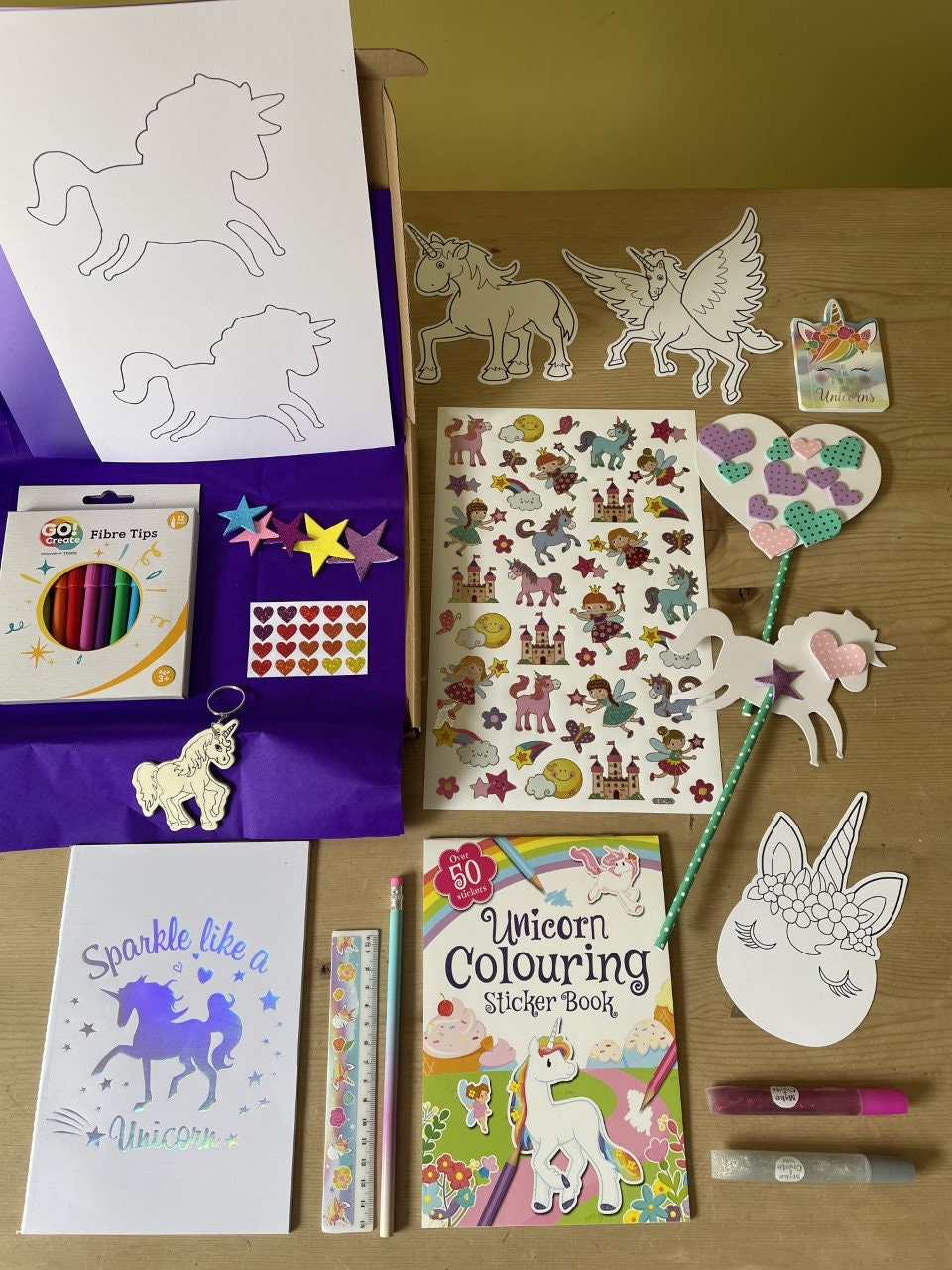 Unicorn Activity and Stationery Set Busy Box for Girls - Etsy UK