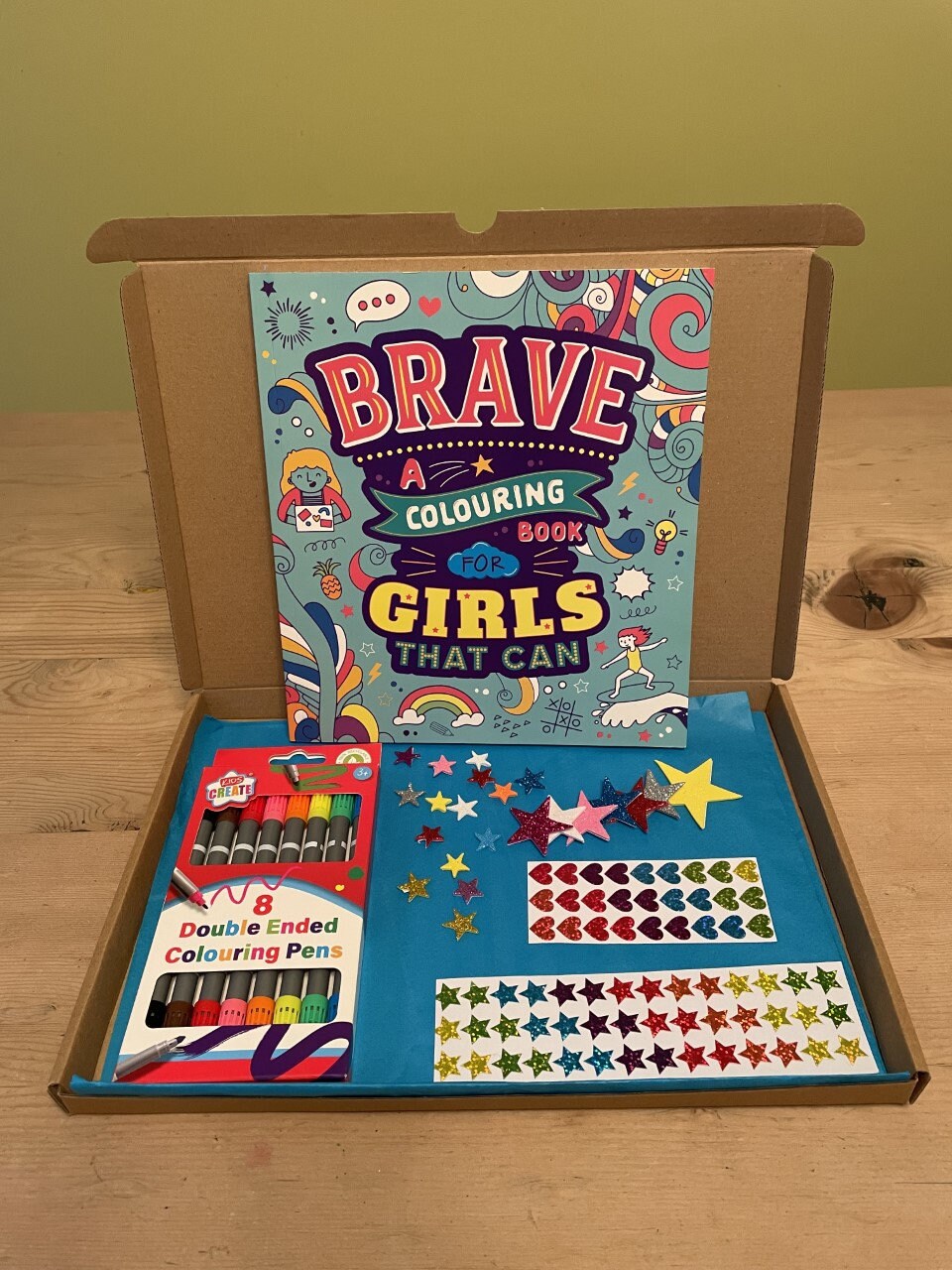 Girls Mindful Colouring Set, Brave Girls Colouring Book, Letterbox ...