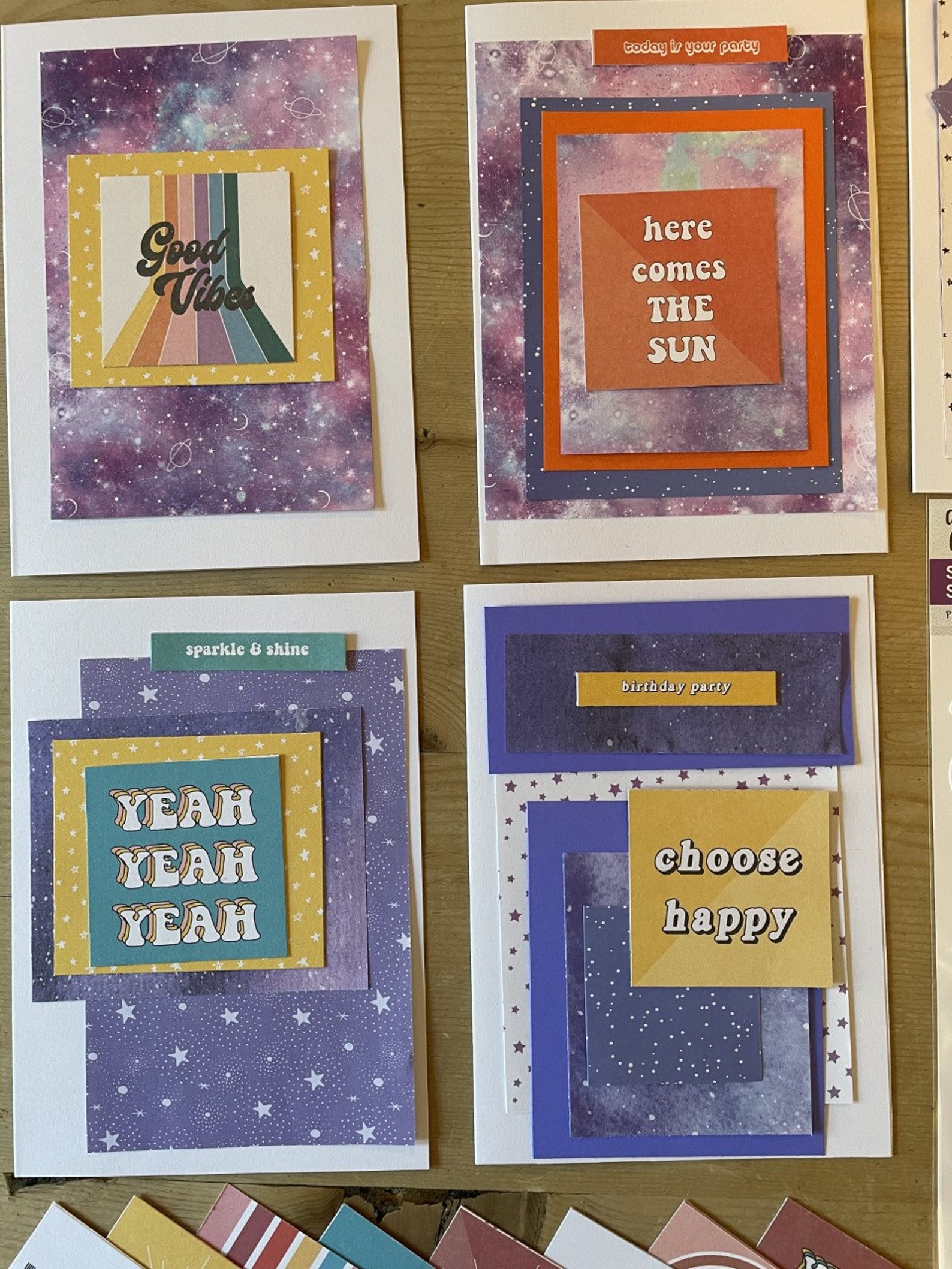 Card Making Kit, Cute Kawaii Space Stickers, Card Toppers, Card Craft ...