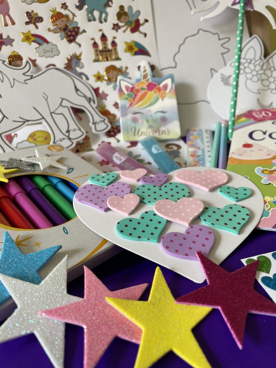 Unicorn Activity and Stationery Set, Busy Box for Girls, Letterbox Gift ...