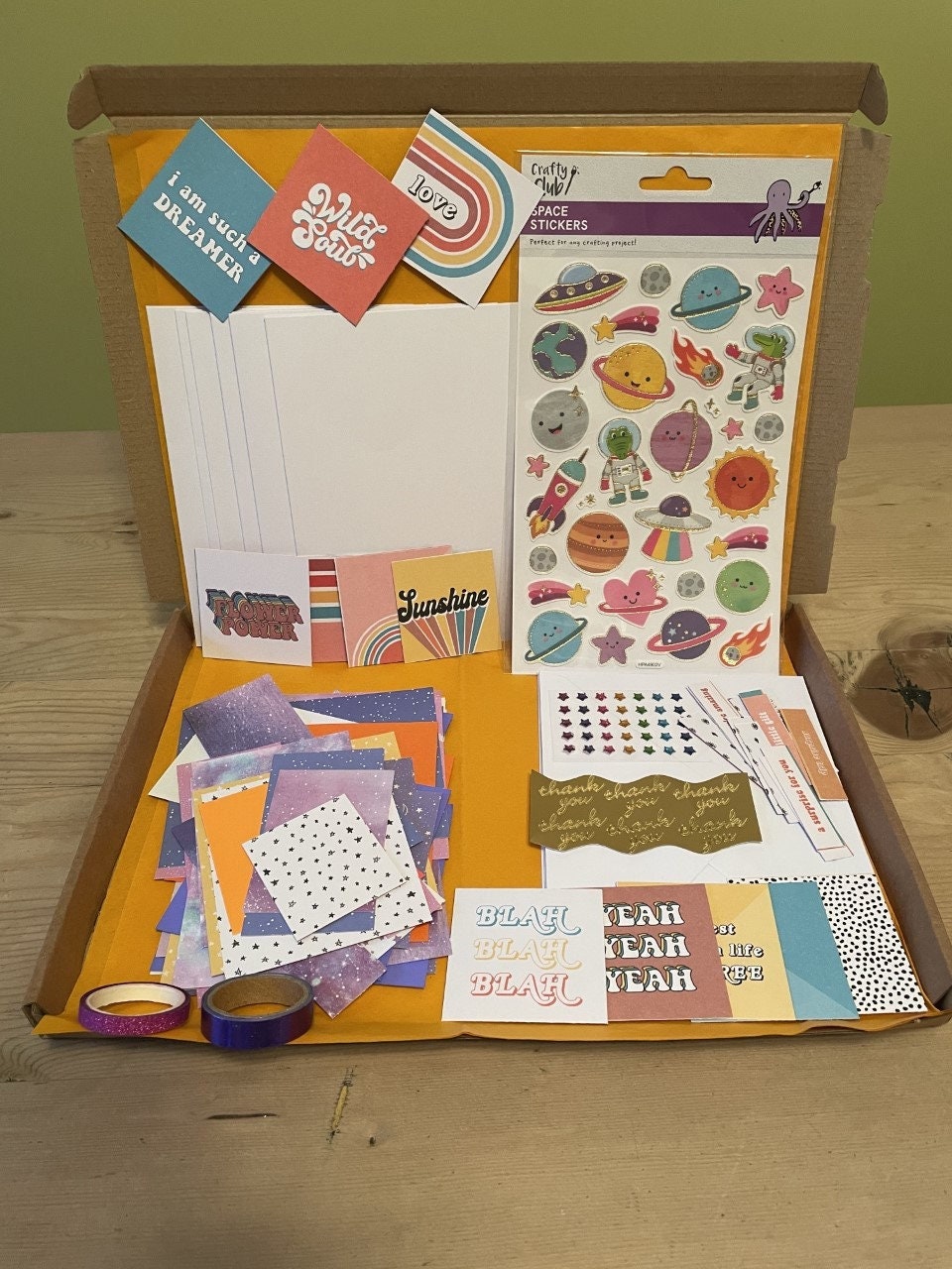 Card Making Kit, Cute Kawaii Space Stickers, Card Toppers, Card Craft ...