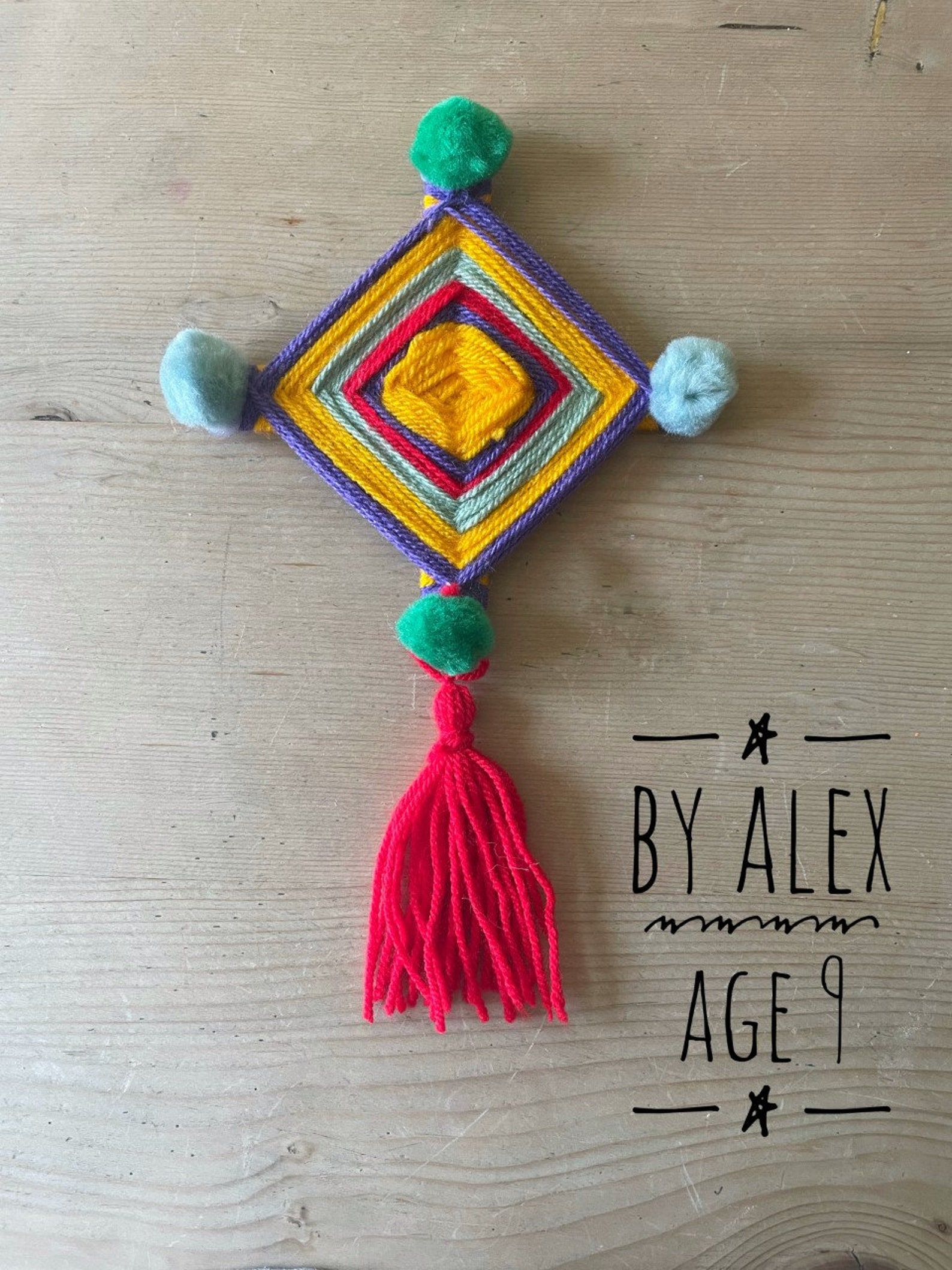 Craft Kit for Kids, God's Eye Weaving Kit, Wall Hanging DIY for ...