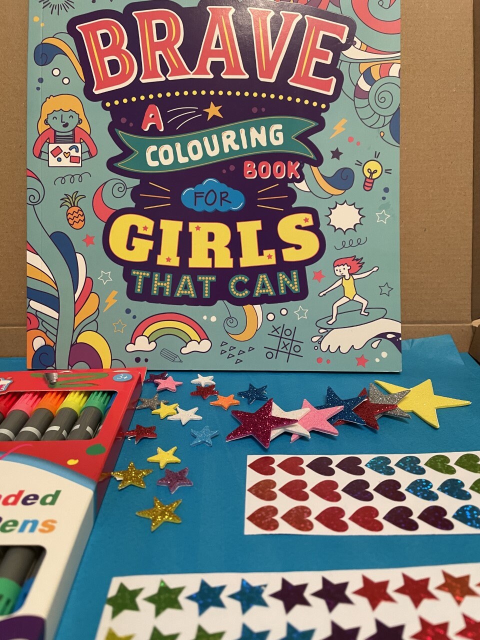 Girls Mindful Colouring Set, Brave Girls Colouring Book, Letterbox ...