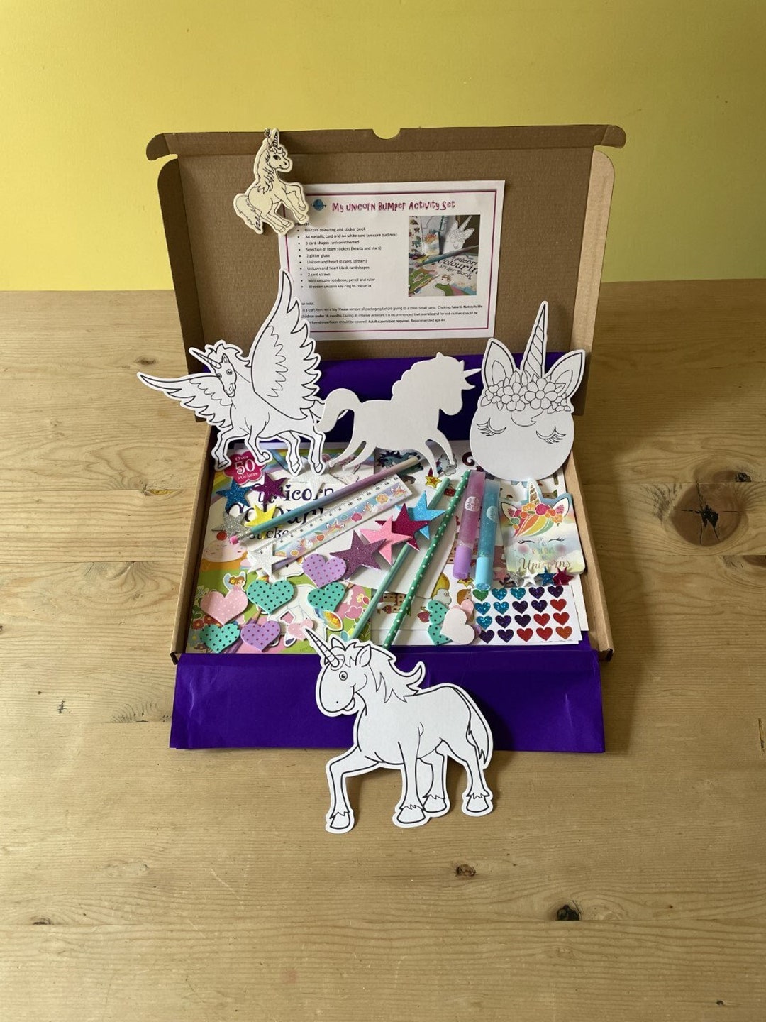 Unicorn Activity and Stationery Set, Busy Box for Girls, Letterbox Gift ...